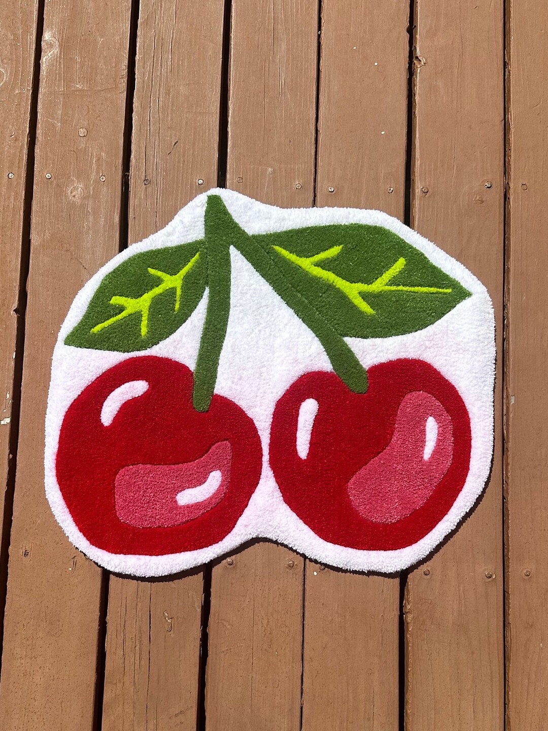 Cherries Tufted Rug - Etsy