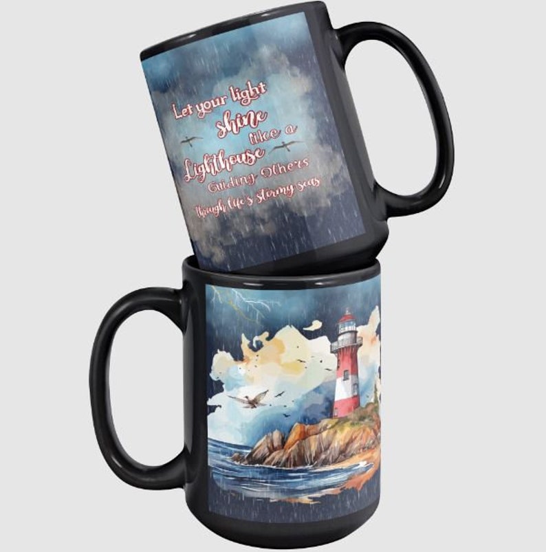 Watercolor Lighthouse Coffee Mug Quote Mug Comfort Gifts for Grief ...