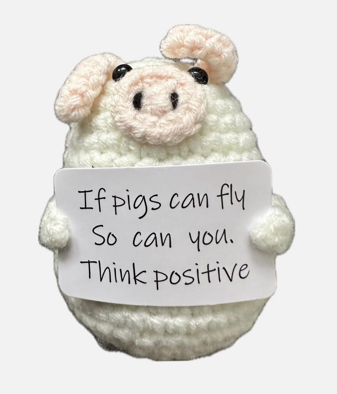 Positive Pig - Cute Crochet Gift for Every Occasion Positive Gift for ...