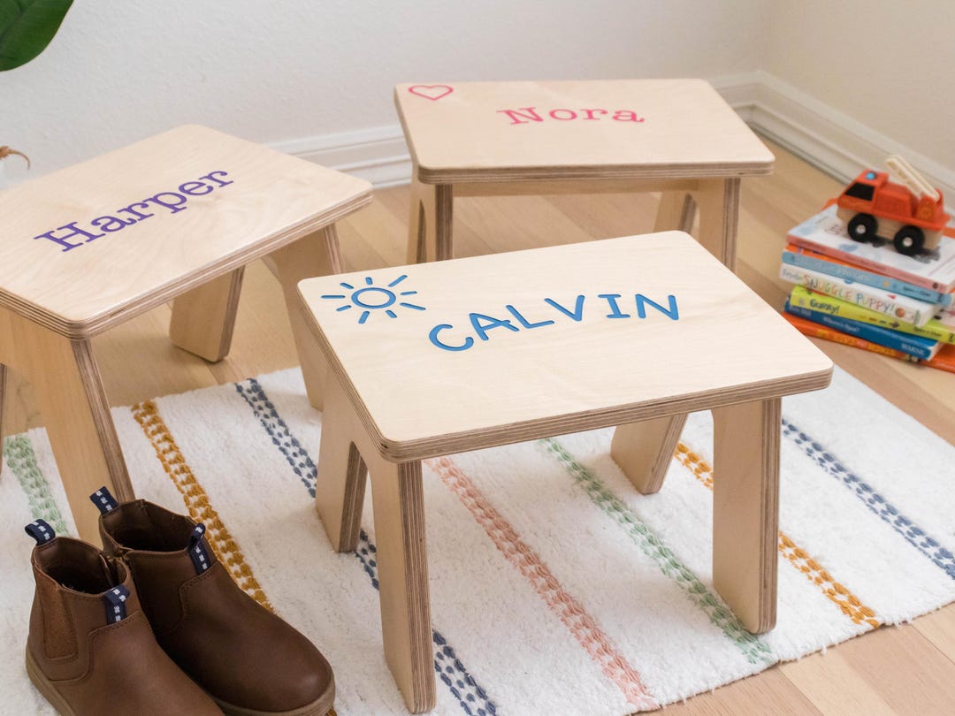 Personalized Kids Step Stool Premium Baltic Birch, Custom Name ...