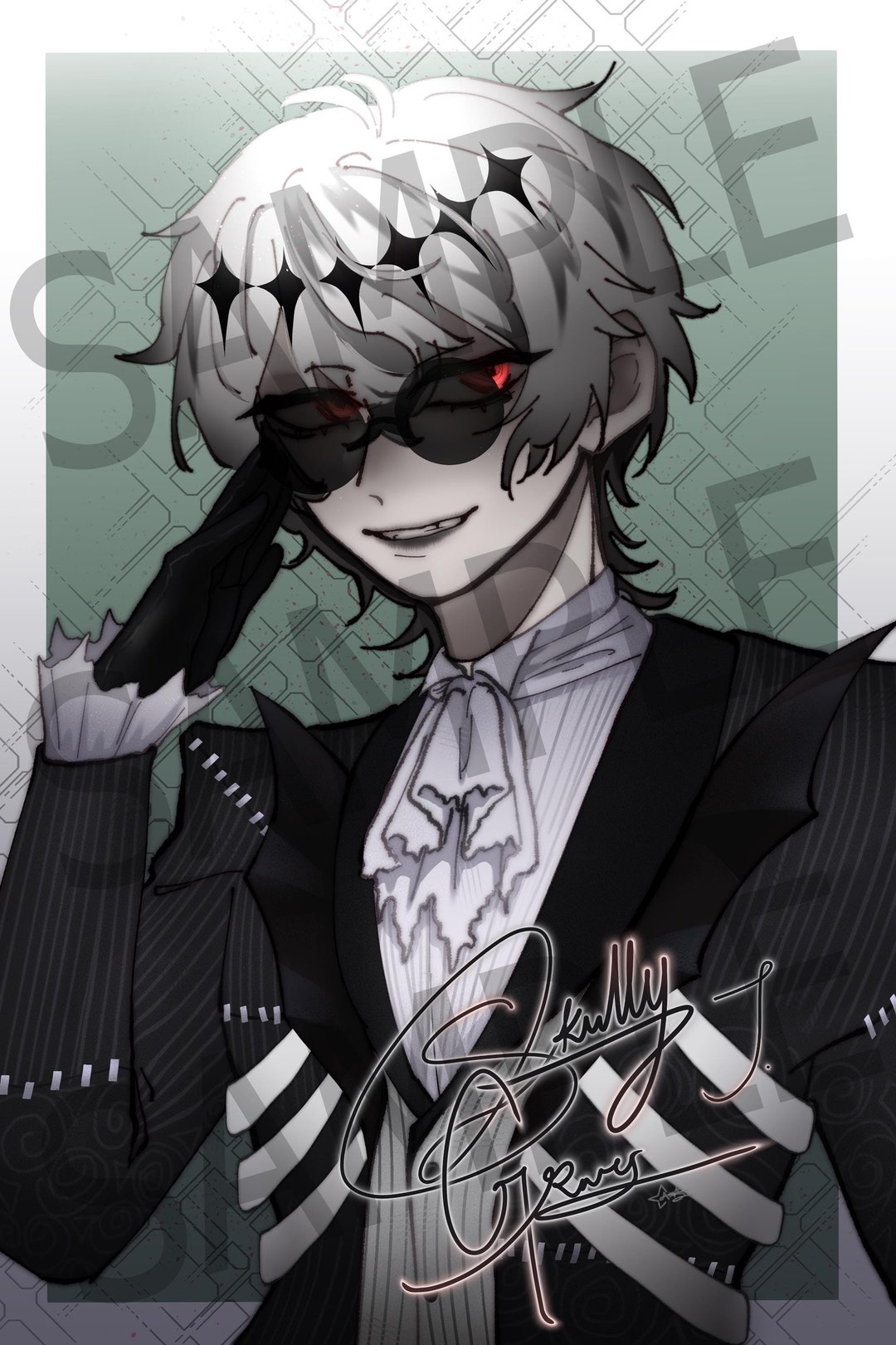 Twisted Wonderland Skully J. Graves Art Print - Etsy