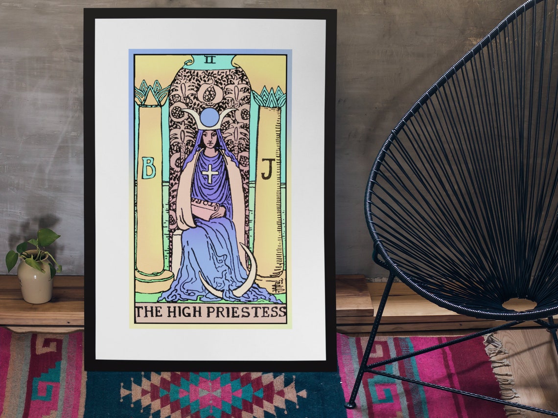 High Priestess Tarot Art Print Poster Witchy Gift. UNFRAMED - Etsy