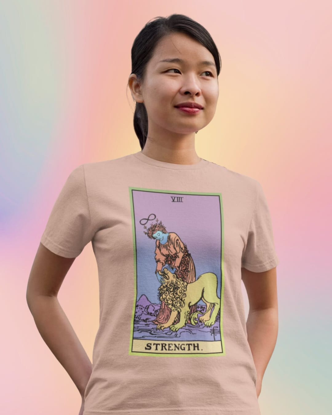 Strength Tarot Card Shirt Witchy Clothing Occult Comfort Colors ...