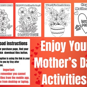Mother's Day PRINTABLE Coloring Page - All About My Mom - INSTANT ...