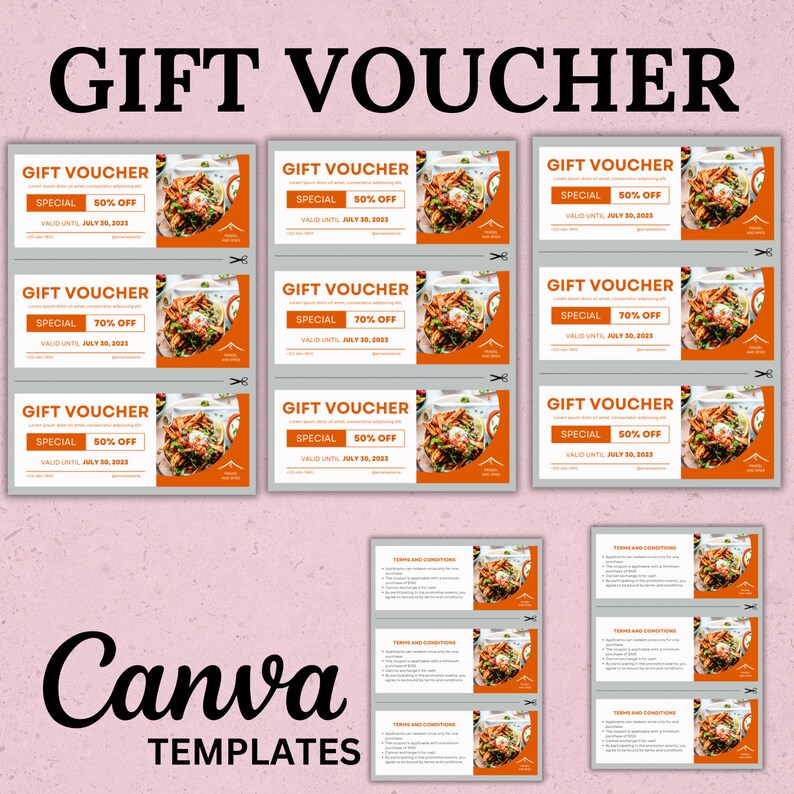 Printable Anniversary Gift Cards, Gift Voucher Template, Editable ...