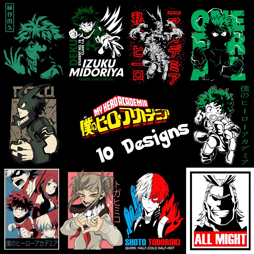 My Hero Academia MHA Design Bundle 2 For: Own Use/commercial Use Print ...