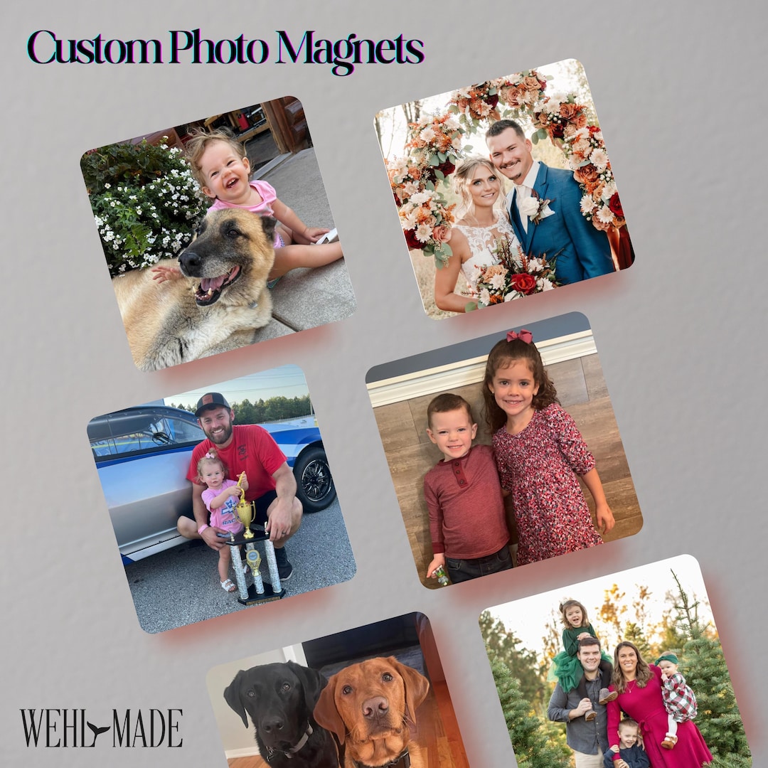 Custom Premium Photo Fridge Magnets, Personalized Gift for Couple ...