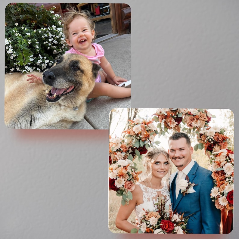 Custom Premium Photo Fridge Magnets, Personalized Gift for Couple ...