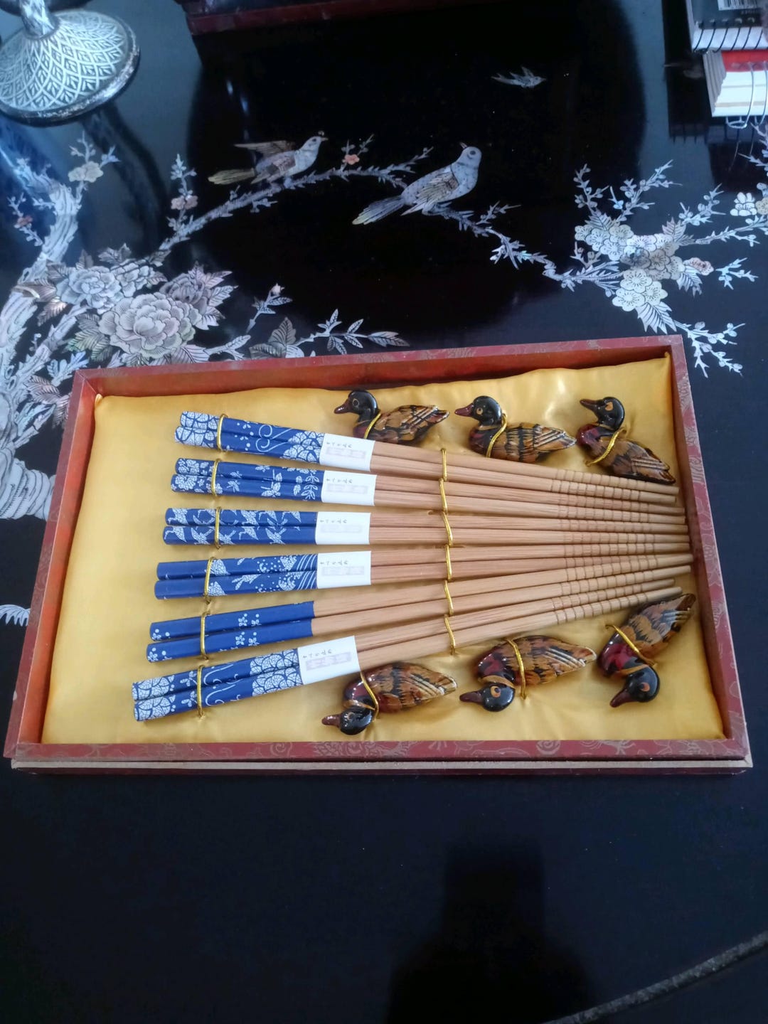 Chopstick Gift Box Set - 6 Chopsticks and 6 Rests Gift Set Kitchenware ...