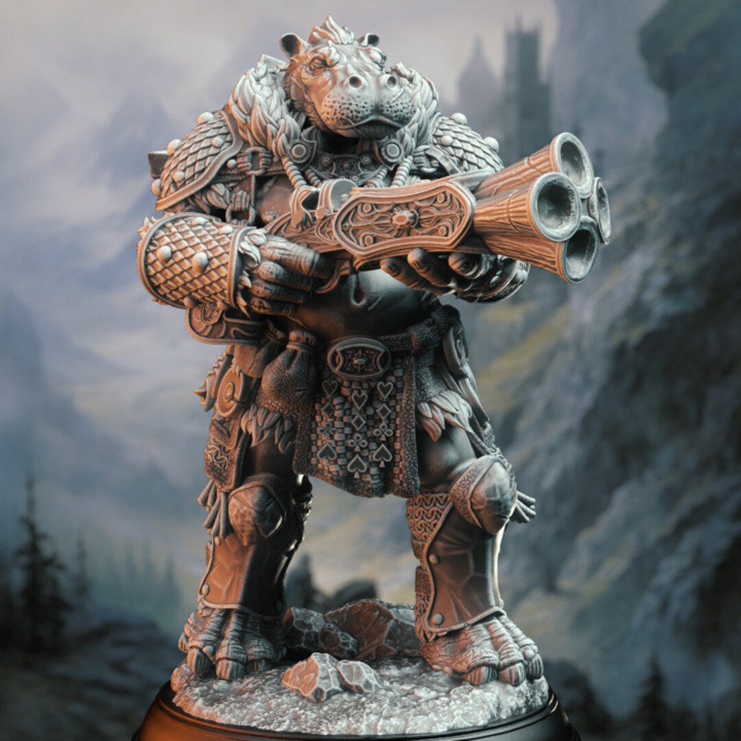 Giff Dragon Hunter Olamize Tartt DM Stash RESIN Fantasy Tabletop ...