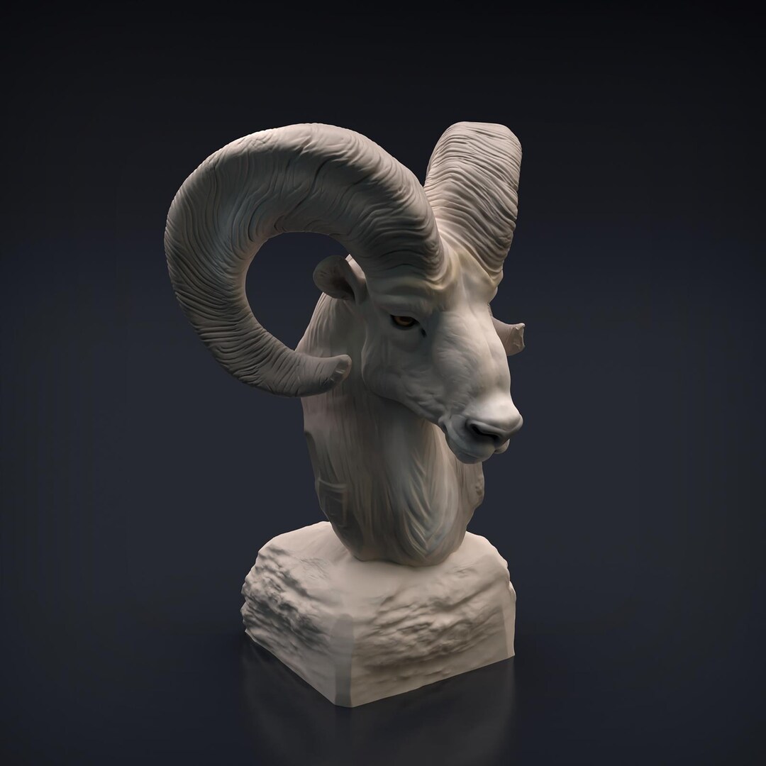 Ram Bust by Animal Den Miniatures Animals Collectable Realistic Animal ...