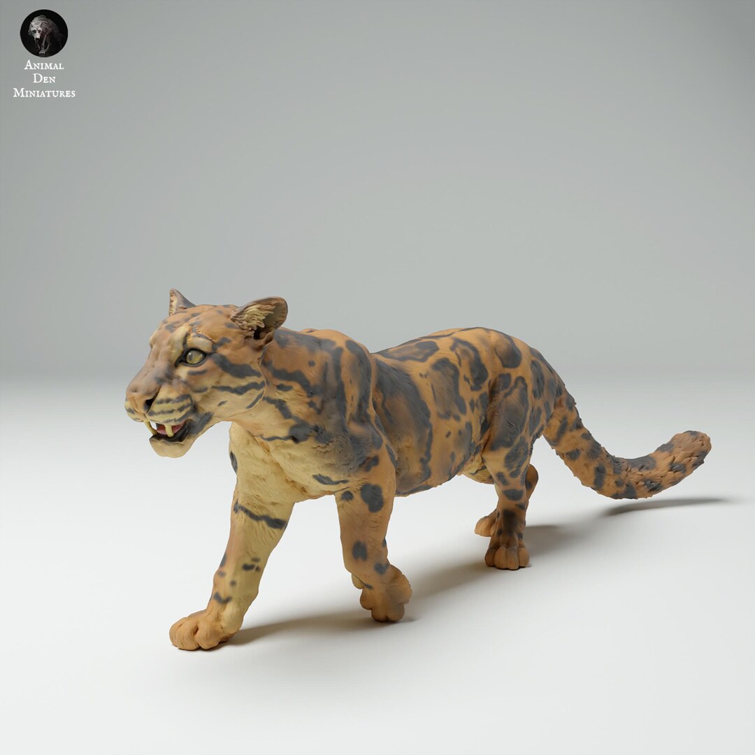Clouded Leopard by Animal Den Miniatures Animals Collectable Realistic ...