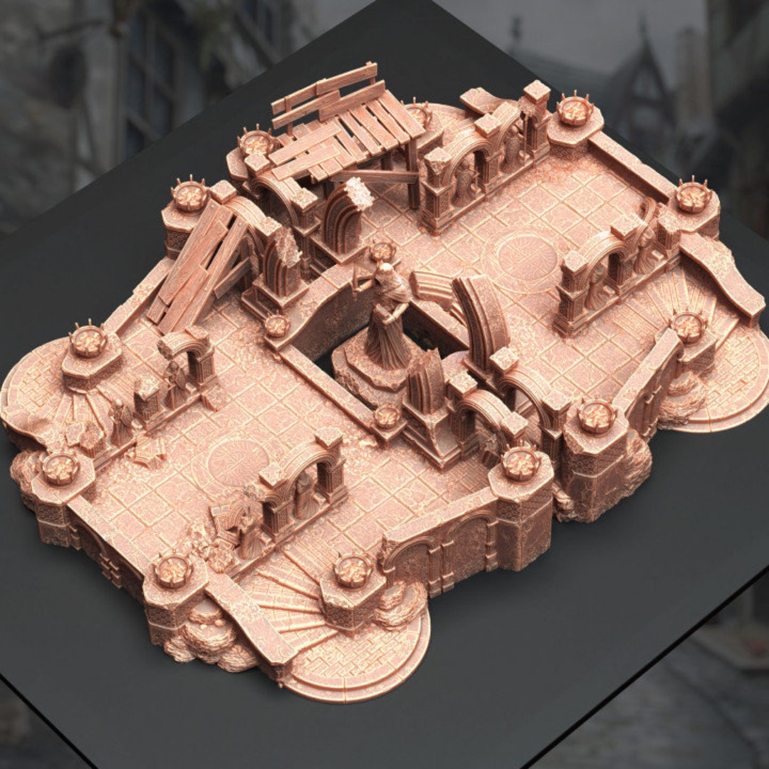 3D Terrain Battle Map Ruins of Budrin Gar DM Stash Pathfinder RESIN ...