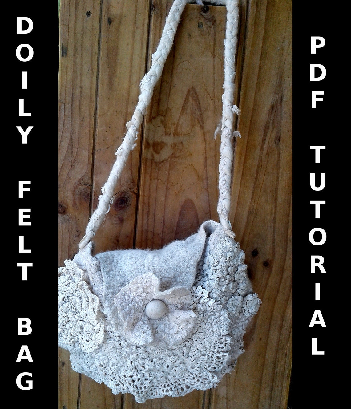 Vintage Felt Bag TUTORIAL With Doilies ENGLISH ONLY How to | Etsy