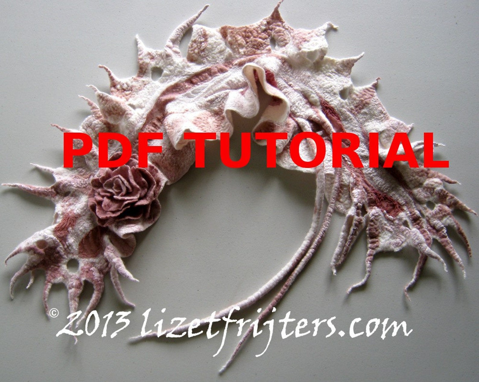 Nuno Felt PDF Tutorial Pattern ENGLISH ONLY Wet Felted Scarflette With ...