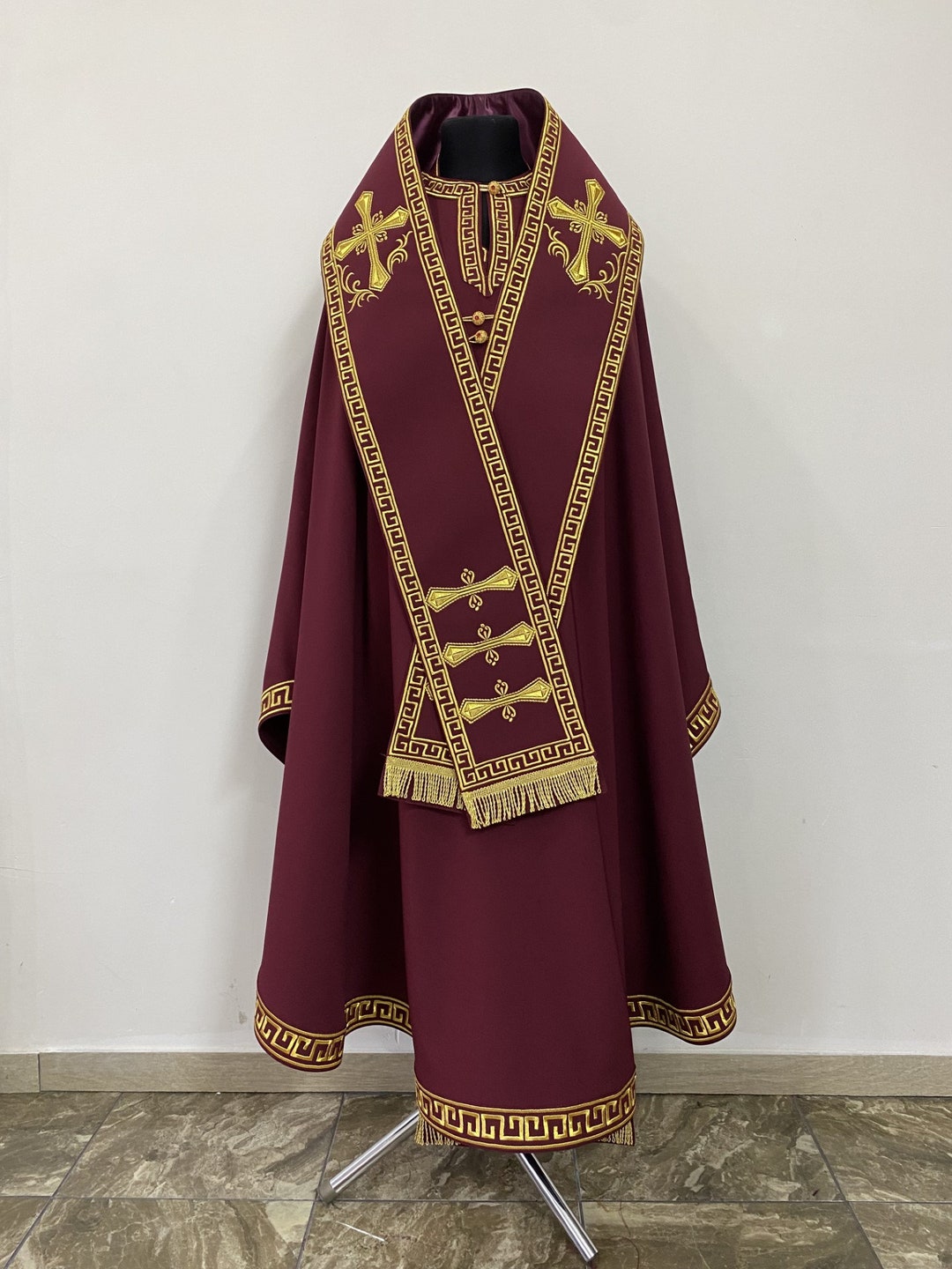Byzantine Style . Archibishop Vestments . Orthodox Quality Embroidery ...