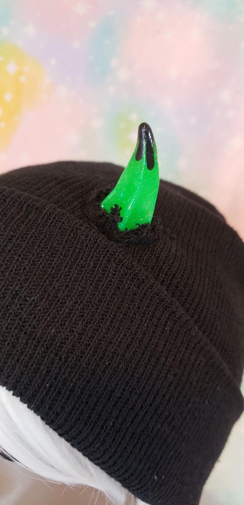 MADE TO ORDER Custom Color Drip/slime Style Horn Beanie - Etsy
