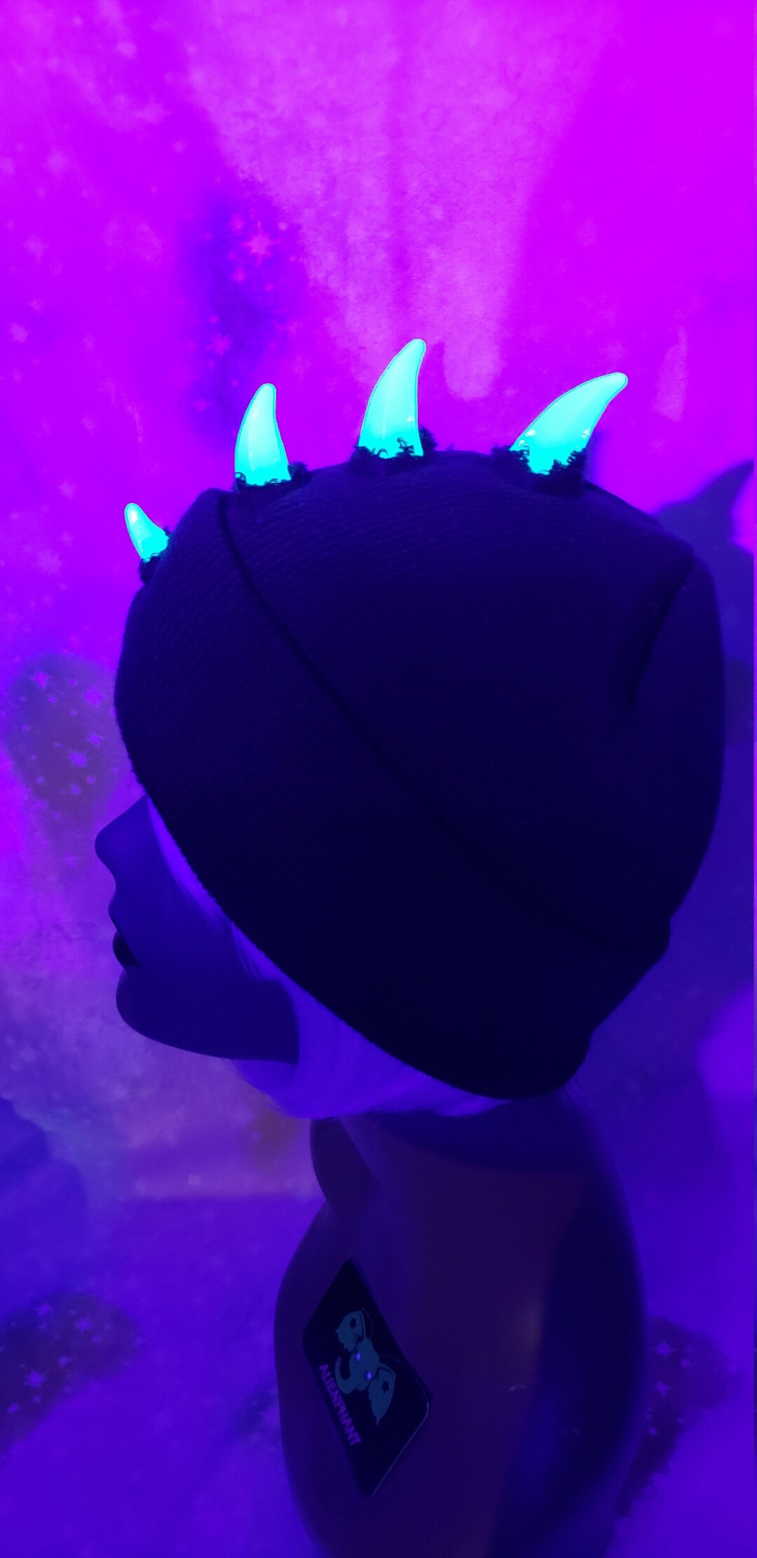MADE TO ORDER Glow in the Dark Mohawk/dinosaur Beanie - Etsy