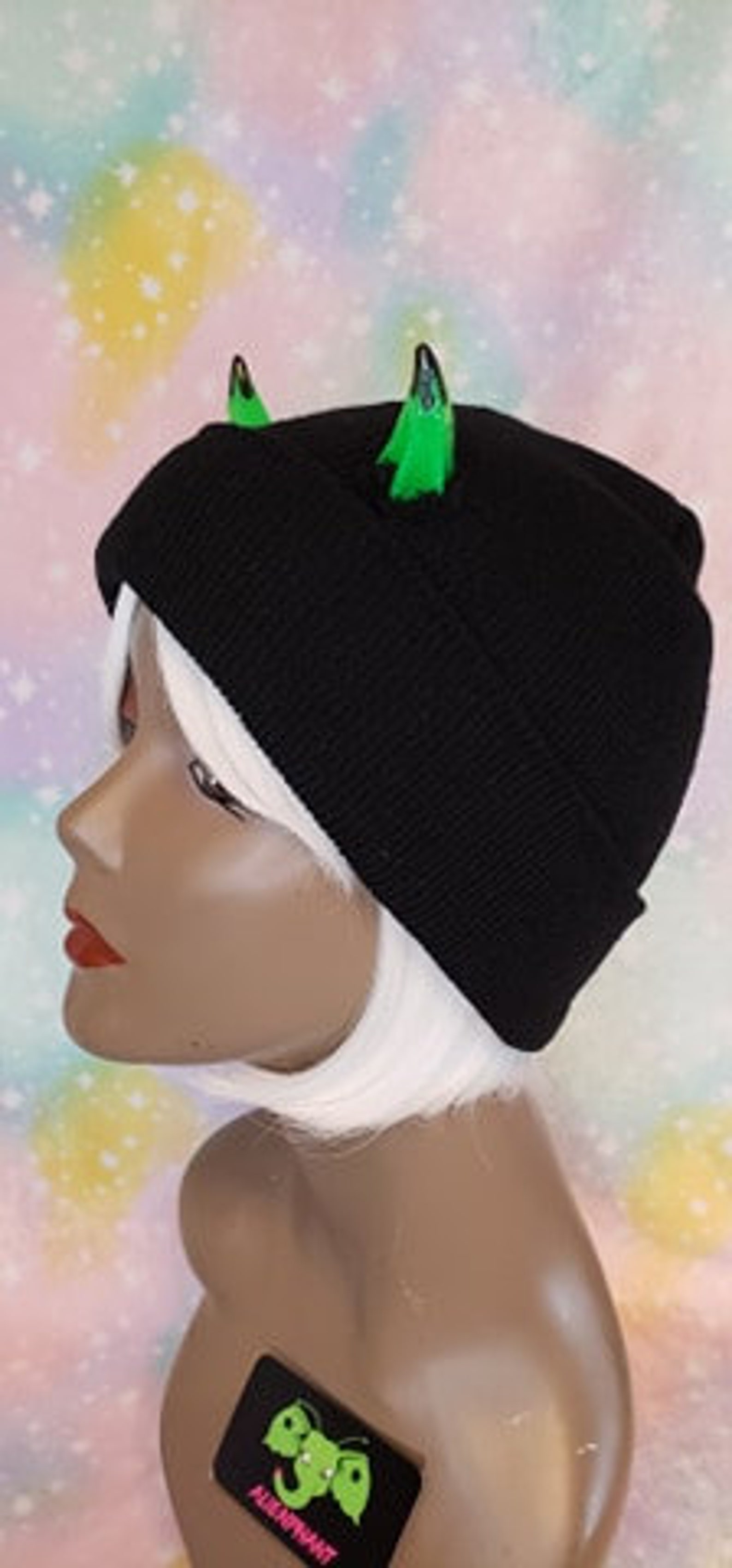 MADE TO ORDER Custom Color Drip/slime Style Horn Beanie - Etsy