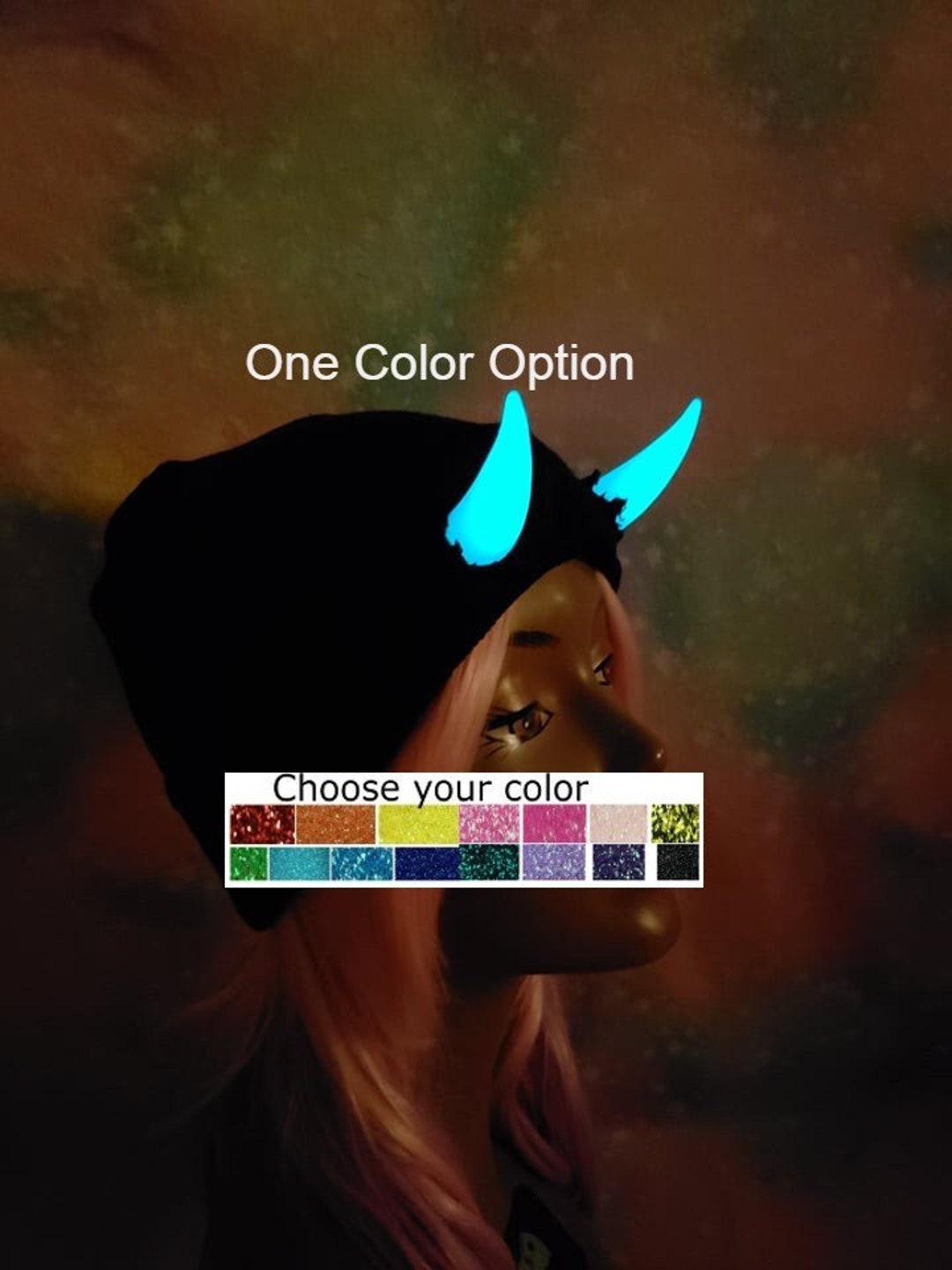 MADE TO ORDER Small Oni Horn Beanie One Color Option - Etsy