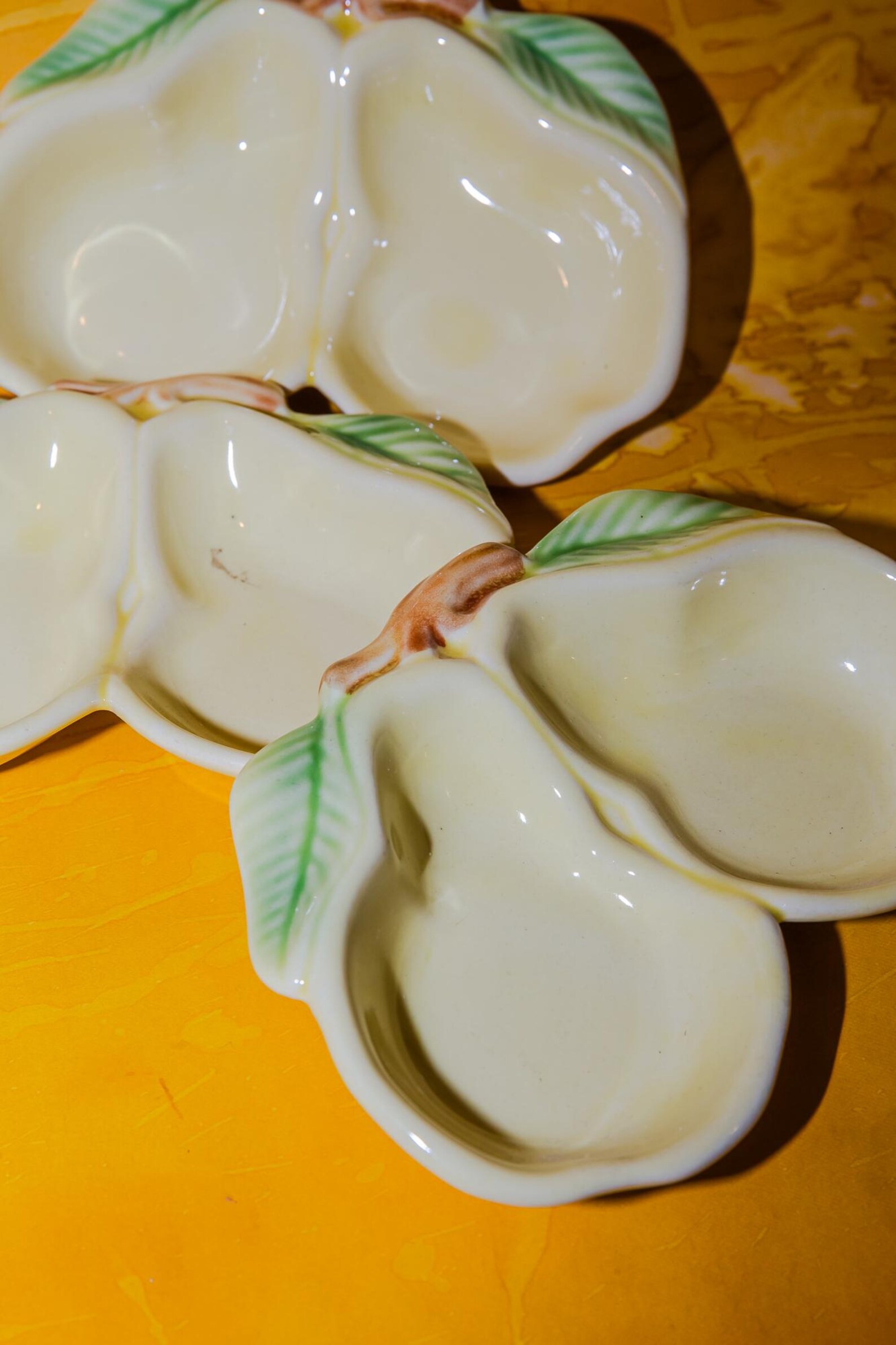 Vintage Set of Three Pear-shaped Relish Dishes - Candy or Nut Dishes - Etsy