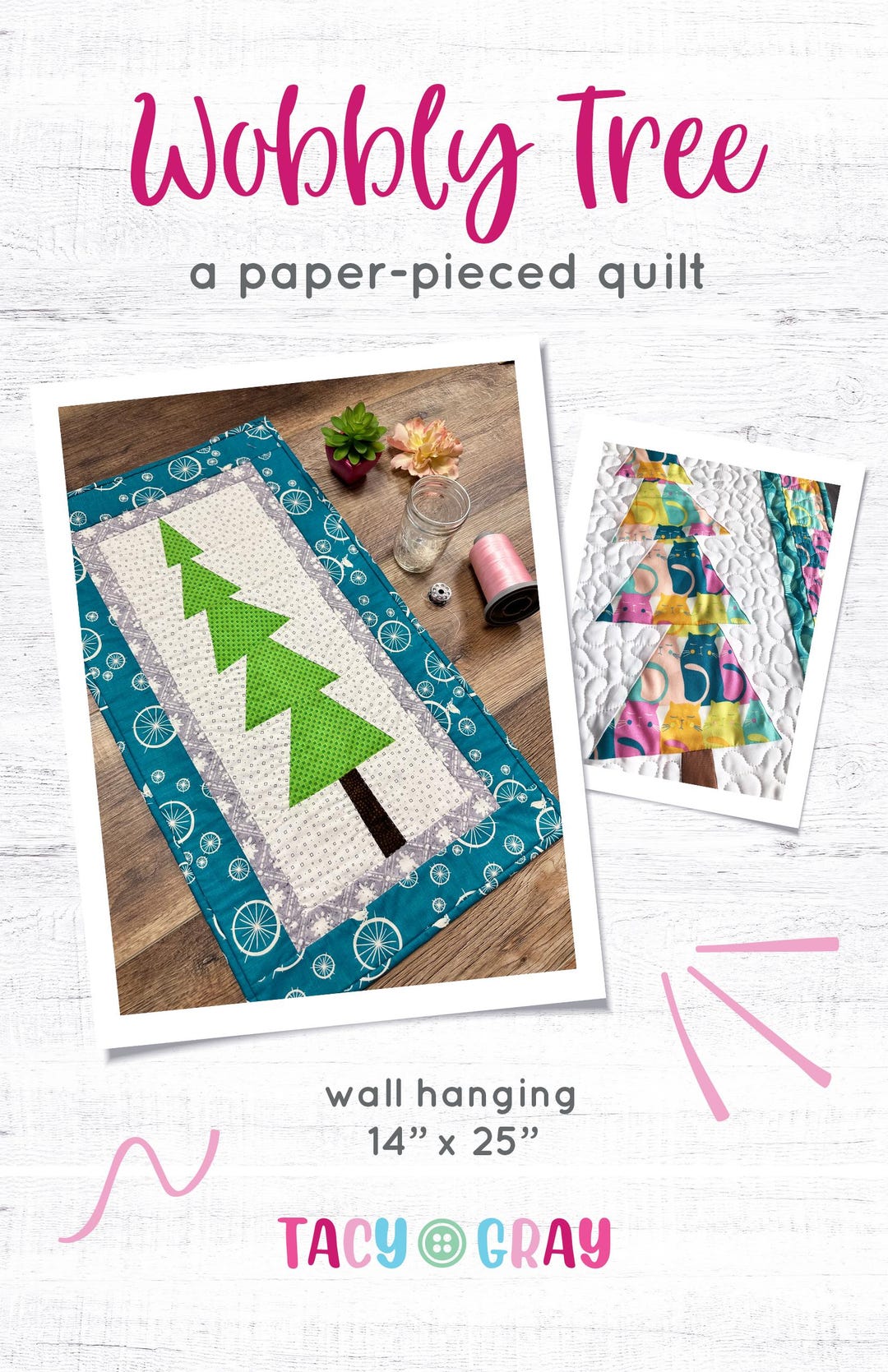 Wobbly Tree Quilt Pattern - Etsy