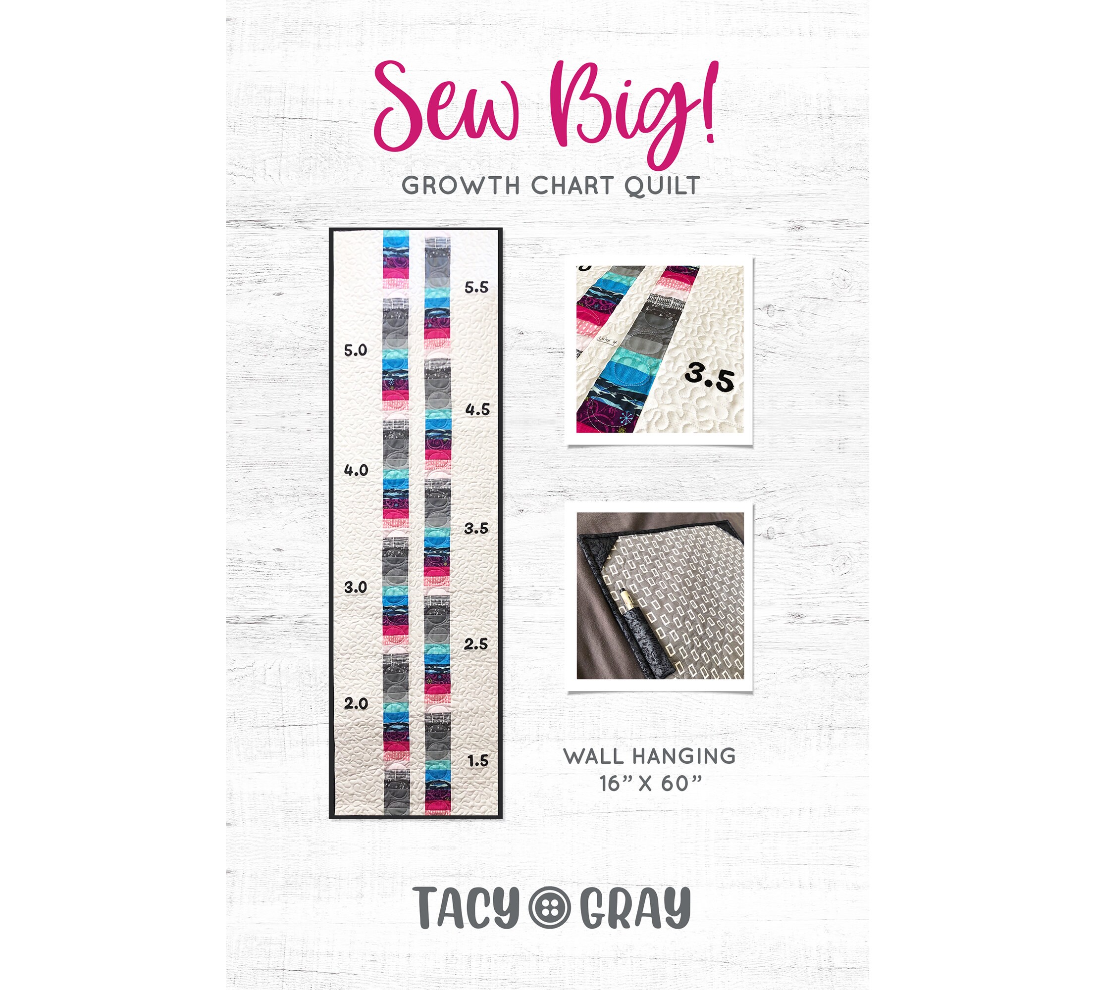 Sew Big! Growth Chart Quilt Pattern - Etsy