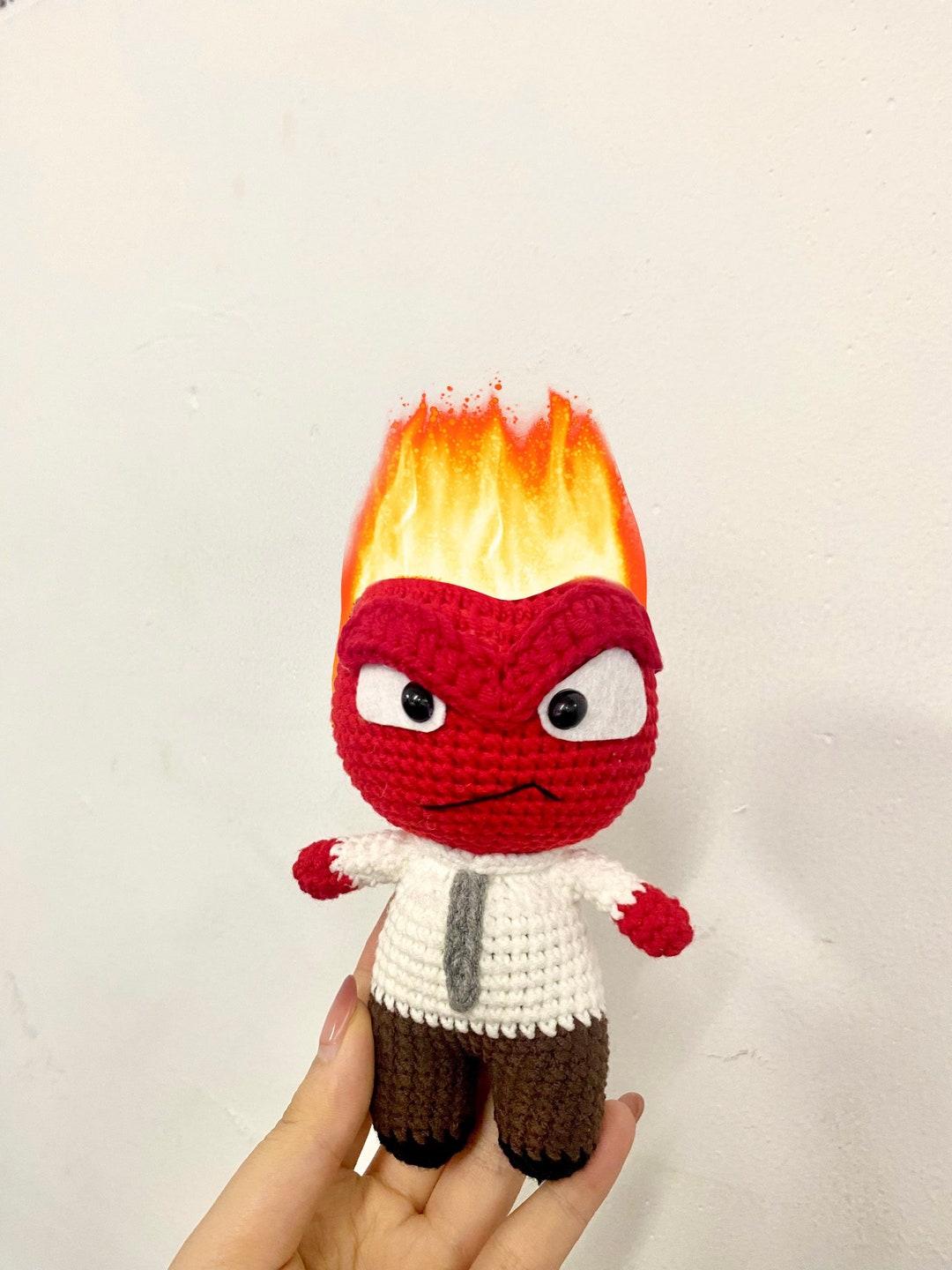 Anger Doll Amigurumi Inside Out, Anger Plush Amigurumi Anger Plush Doll ...