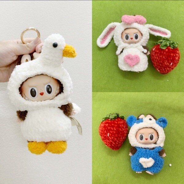 Clothes for Labubu Made of Hand-crocheted Wool, Crochet Custom Outfit ...