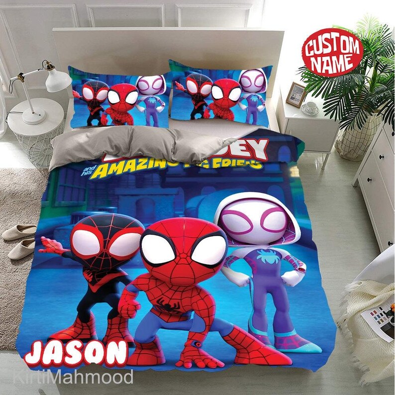 Spidey and His Amazing Friends Personalized Bedding Set, Spiderman ...