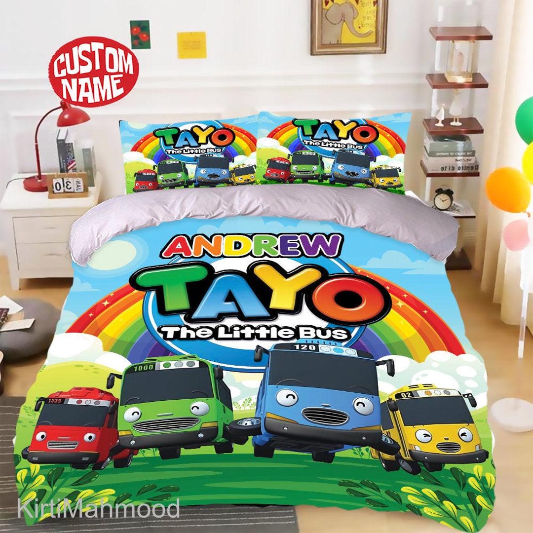Tayo the Little Bus Personalized Bedding Set, Tayo Little Bus Quilt ...