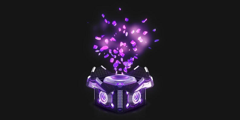 Cyber Loot Widget VIOLET | High-tech Stream Widget | Twitch Alerts ...