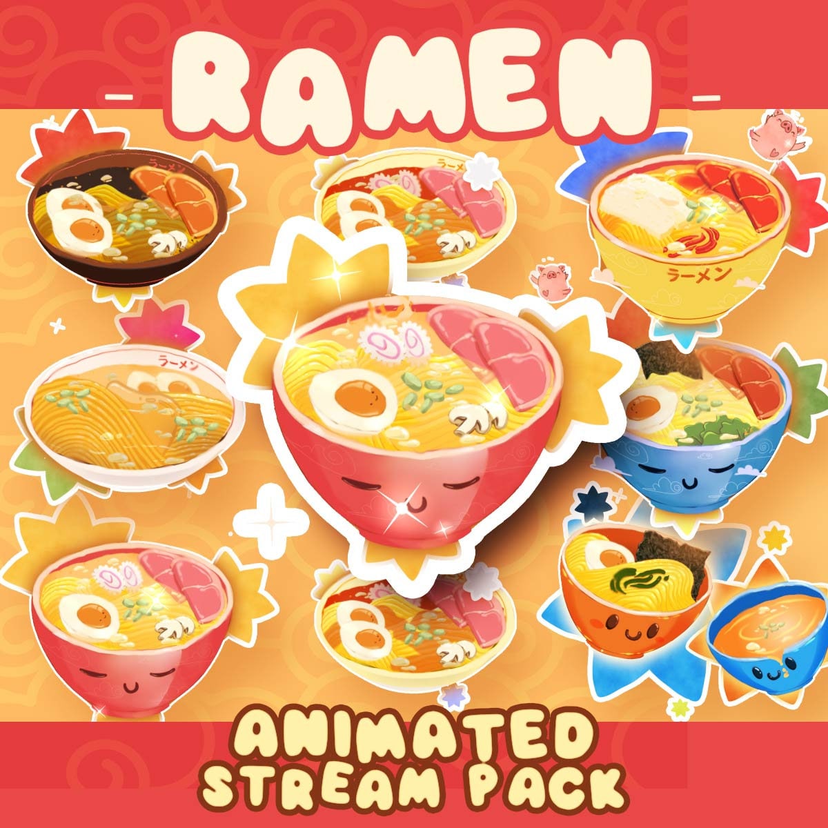 RAMEN Animated Stream Alerts | Anime Ghibli Style | Kawaii Japanese ...