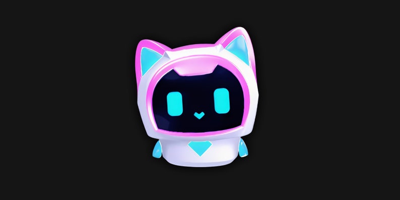 Widget Neko Bot PINK/ Widget de transmisión de alta tecnología / Alertas de Twitch / Alerta de ...