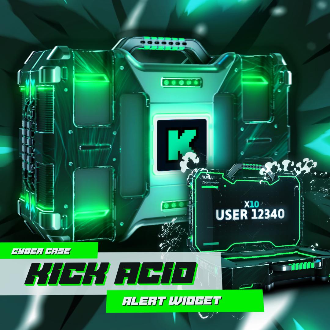 Cyber Case KICK ACID | High-tech Stream Widget | Kick Alerts ...