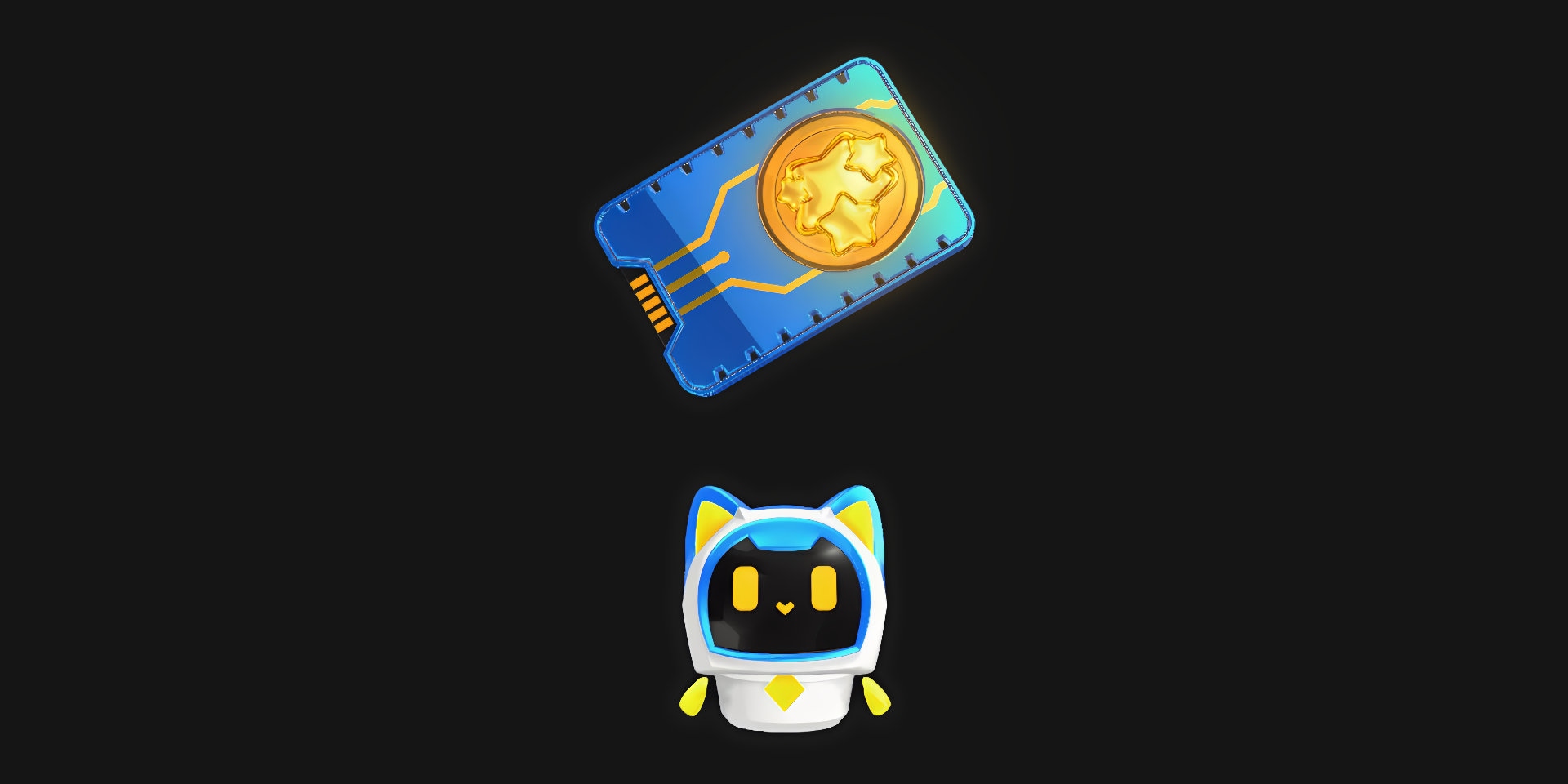 Neko Bot BLUE: Cyberpunk Robocat Twitch Stream Widget - Etsy