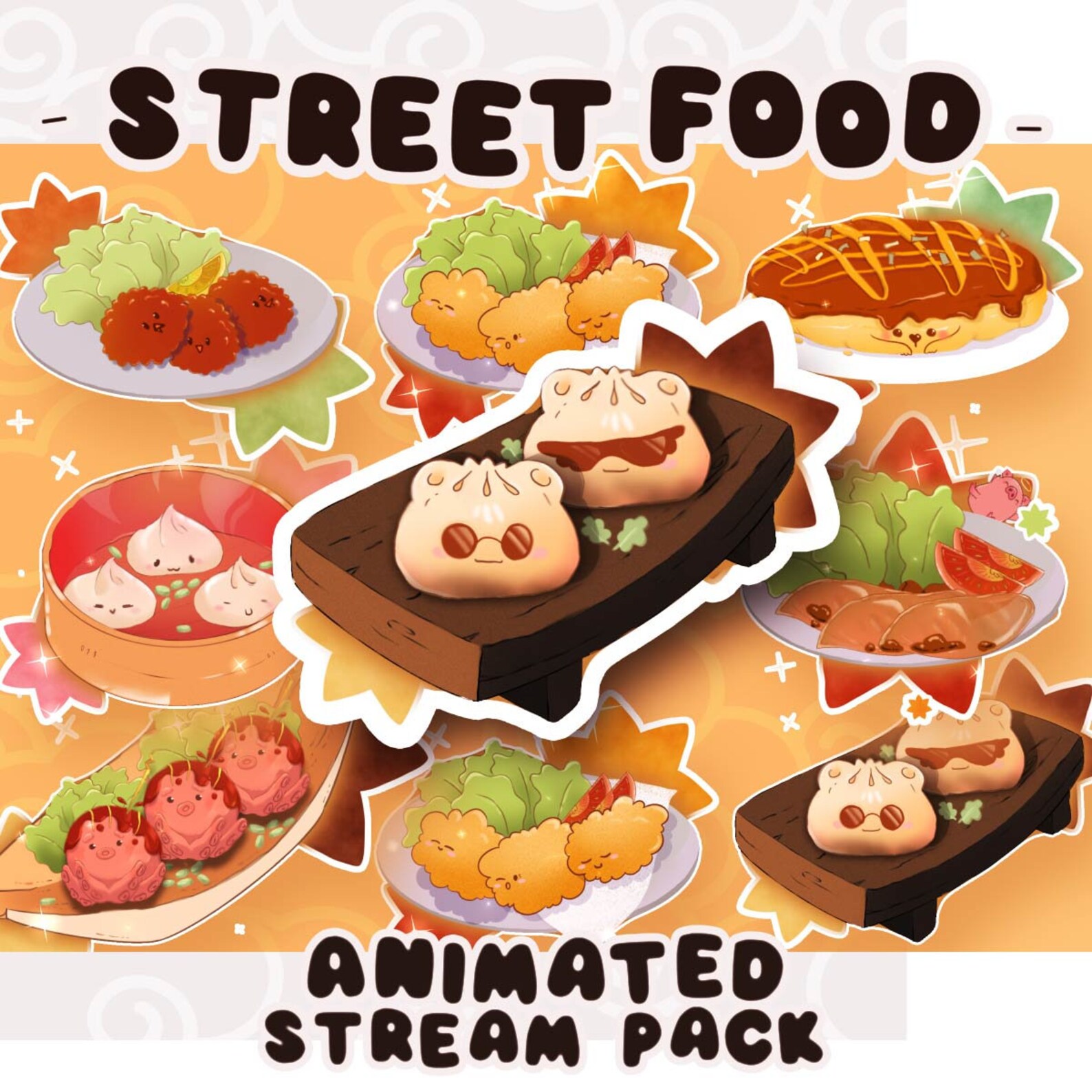 Kawaii Japanese Food Animated Stream Alerts: Ghibli Style Twitch ...