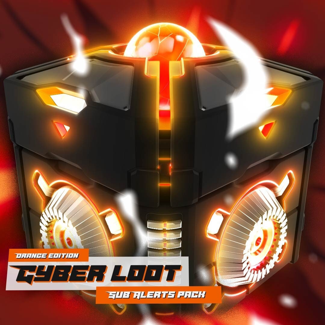 Cyber Loot Widget ORANGE | High-tech Stream Widget | Twitch Alerts ...