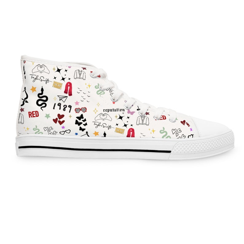 Taylor Swift Converse-style Hi-tops Perfect for the Eras Tour and ...
