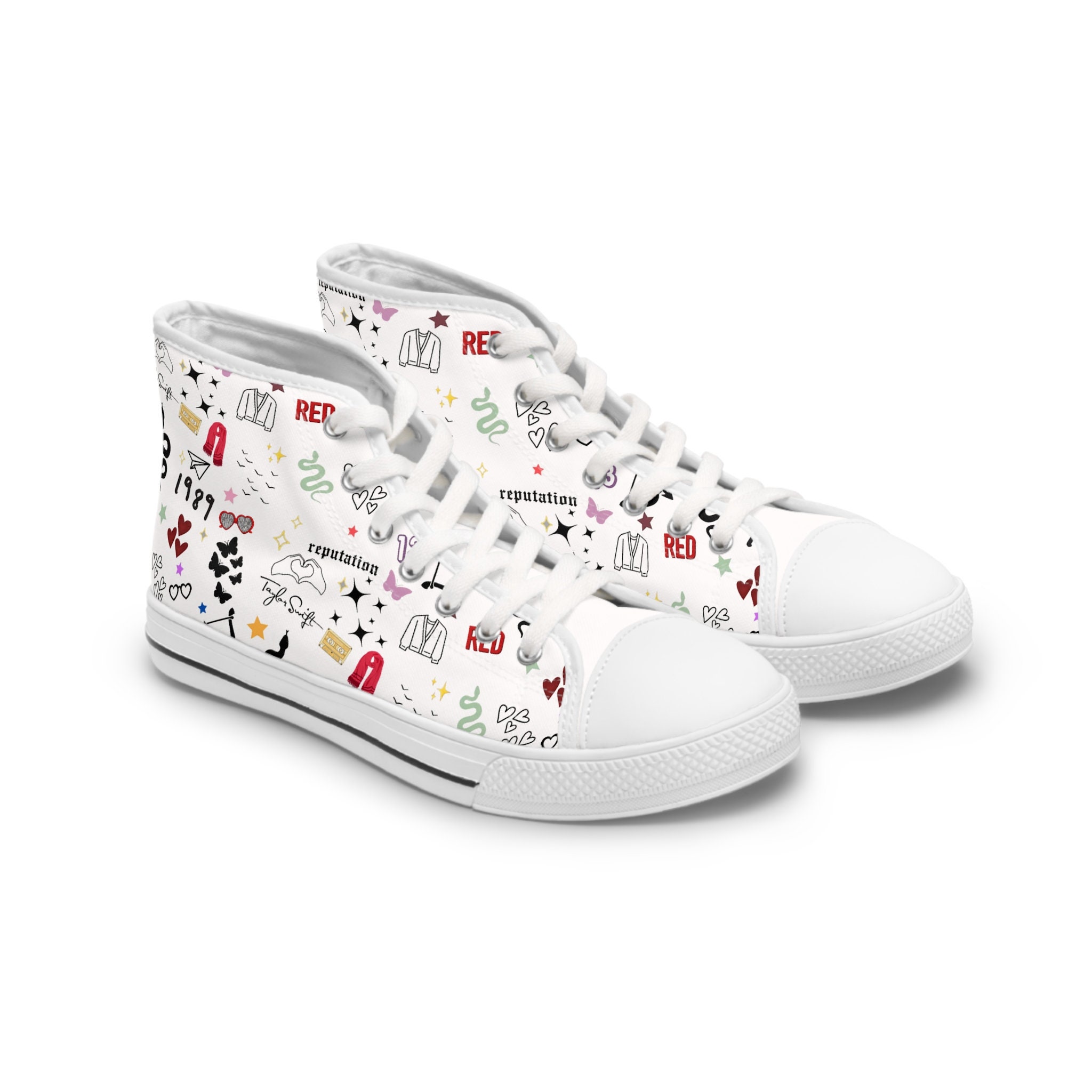 Taylor Swift Converse-style Hi-tops Perfect for the Eras Tour and ...