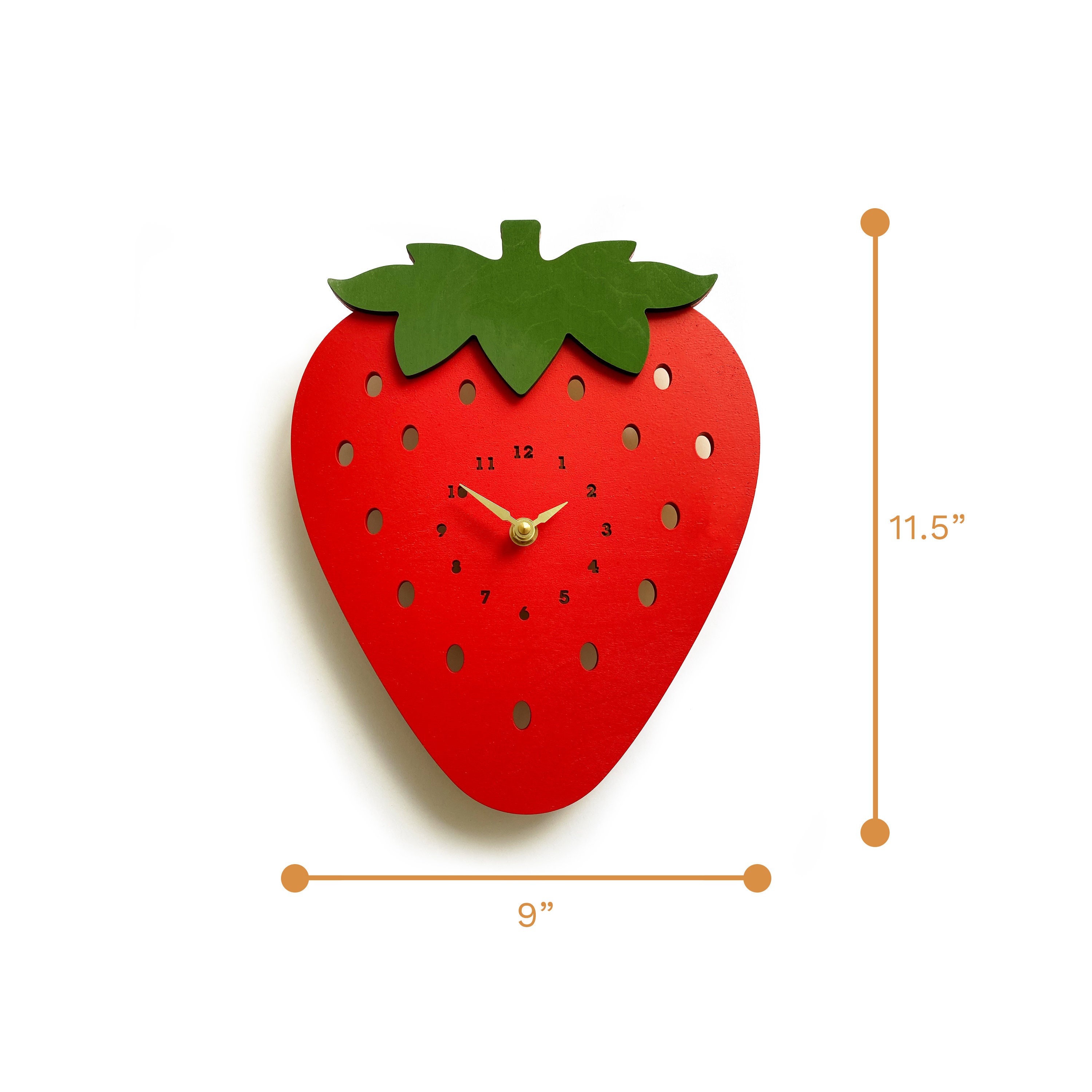 Strawberry Wall Clock Housewarming Birthday Baby Shower | Etsy