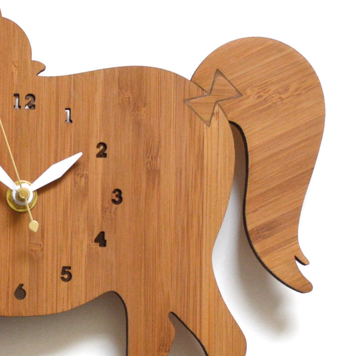 Horse Wall Clock Wooden Clock Kids Room Farm Theme - Etsy