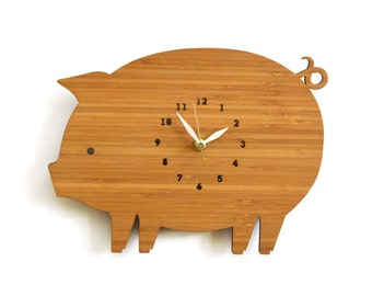 Pig Wall Clock | Etsy