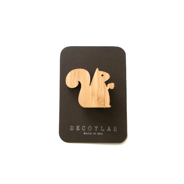 Squirrel Brooch - Etsy