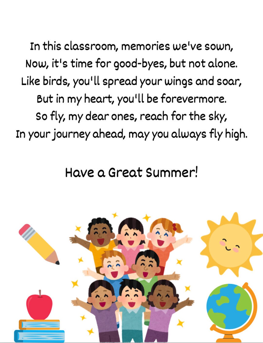 End of School Year Letter to Students - Etsy Australia
