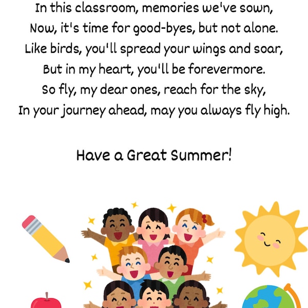 End of Year Letter to Students Preschool - Etsy