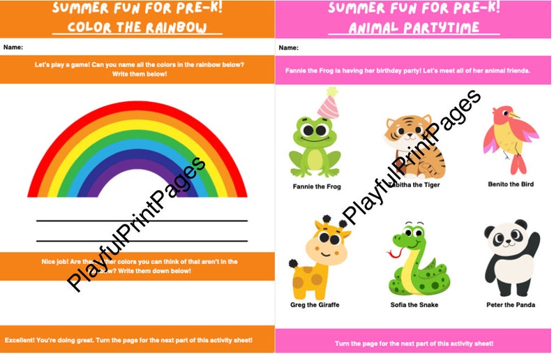 Summer Activity Book for Preschoolers - Etsy