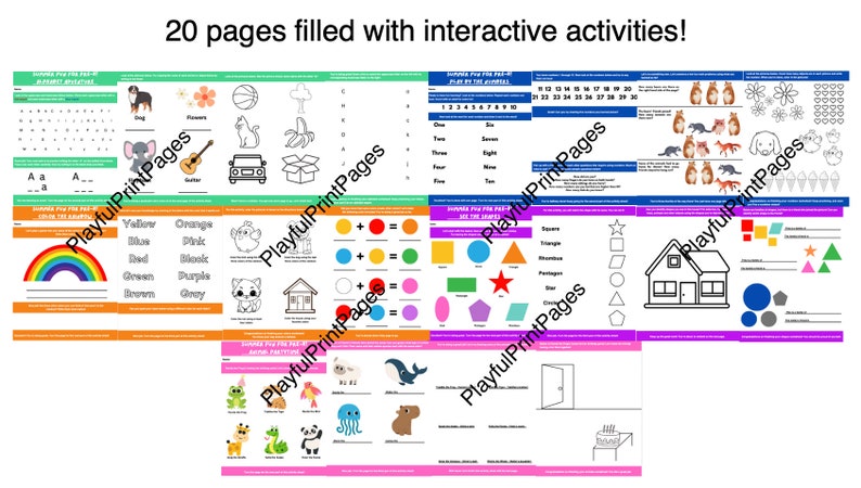 Summer Activity Book for Preschoolers - Etsy
