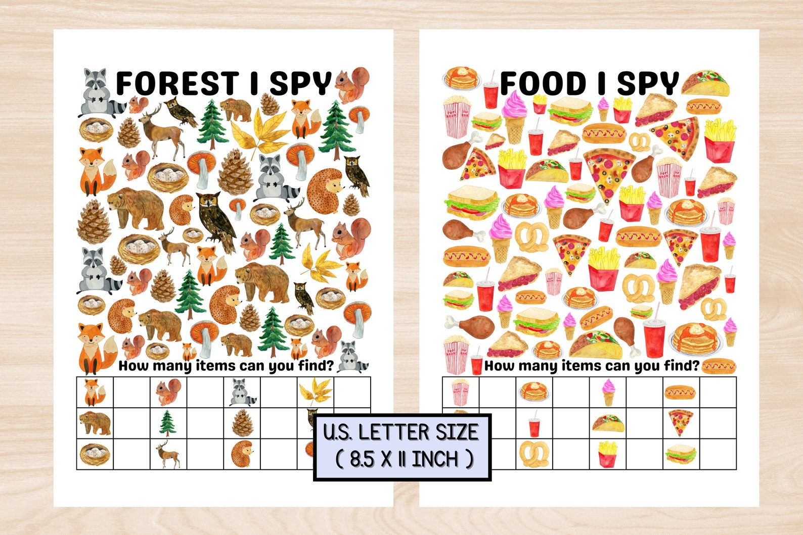 Themed I Spy Game Printable Activity for Kids Preschool Kindergarten ...