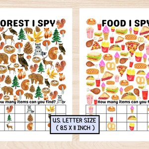 Themed I Spy Activity Sheets: Preschool & Kindergarten Learning ...